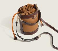 China OEM Women Crossbody Messenger Bag PU Leather Round Bucket Bag 19 Years Factory for sale