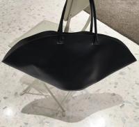 China Fan Shaped PU Leather Shoulder Bag 28cm 19cm Shopping Tote Handbag for sale