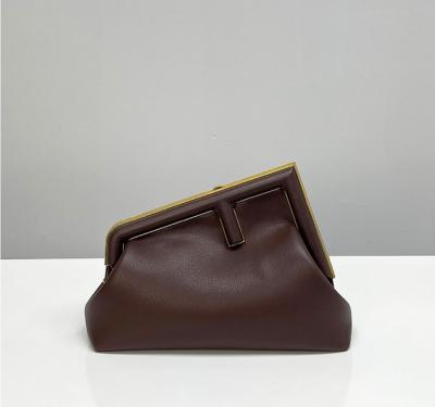 China Ladies Clutch Bag 30x11x25cm Metal Buckle Clip Wide Shoulder Strap Crossbody for sale