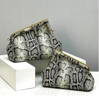 China Ladies Clutch Bag 30x11x25cm Metal Buckle Clip Wide Shoulder Strap Crossbody for sale