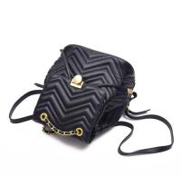 China Water Ripple Ladies Waterproof Backpack 24cm 16cm with Top Handles PU Leather for sale
