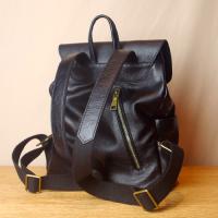 China Vintage PU Leather Backpack for Women Waterproof 32cm Schoolbag for sale