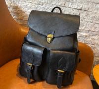 China Vintage PU Leather Backpack for Women Waterproof 32cm Schoolbag for sale