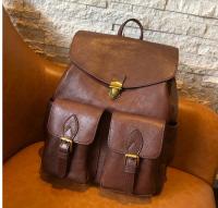 China Vintage PU Leather Backpack for Women Waterproof 32cm Schoolbag for sale