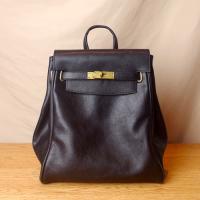 China Handmade Leather Drawstring Women's Waterproof Backpack 26cm 16cm 29cm for sale