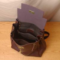 China Handmade Leather Drawstring Women's Waterproof Backpack 26cm 16cm 29cm for sale