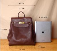 China Handmade Leather Drawstring Women's Waterproof Backpack 26cm 16cm 29cm for sale