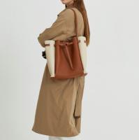 China PU Woven Leather Ladies Shoulder Bag 30x8x30cm Custom Color Niche Design for sale