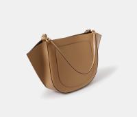 China 54cm 14cm Cowhide Shoulder Bag Niche Wide Strap Large Capacity Handbag for sale