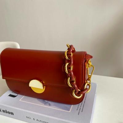 China Custom PU Leather Crossbody Handbag 24x6x14cm Chain Strap Shoulder Bag for Women for sale