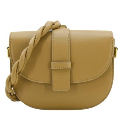 China PU Leather Saddle Bag Crossbody Shoulder Bag 22x8x16cm Hasp Closure Western Style for sale
