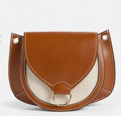 China PU Leather Vintage Saddle Crossbody Bag for Women 35cm 15cm Shoulder Bag for sale
