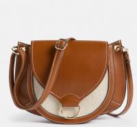 China PU Leather Vintage Saddle Crossbody Bag for Women 35cm 15cm Shoulder Bag for sale