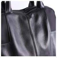 China Unisex Leather Top Handle Shoulder Bag 39x17x32cm Zippered Custom Logo for sale