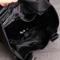 China Nylon PU Leather Women's Work Backpack 38cm Large Capacity Commuter Bag Black for sale