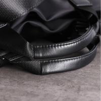 China Nylon PU Leather Women's Work Backpack 38cm Large Capacity Commuter Bag Black for sale