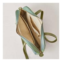 China Green PU Nylon Shoulder Bag 35cm 21cm Zipper Closure Tote for Women OEM for sale