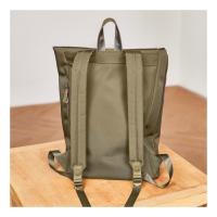 China Anti Splashing Water PU Leather Backpack 36cm 43cm Military Green for Men Women for sale