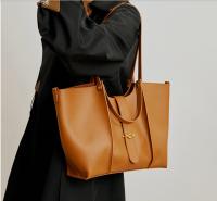 China PU Leather Female Tote Bag 30cm 26cm Two Strap Handbag for Women for sale