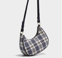 China Vintage PU Leather Underarm Shoulder Bag 24x8x12cm Niche Design Hard Zipper Closure for sale