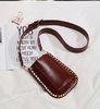 China Vintage PU Phone Bag with Wide Shoulder Strap 4.5cm 11cm One Shoulder Messenger Bag for sale