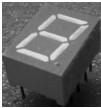 China 0.28 Inch LED Seven Segment Display Single Digit With Grey Surface for sale