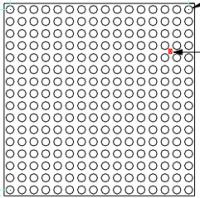 China 40mm Height 16x16 Led Dot Matrix Black Surface For Digital Clock Toys for sale
