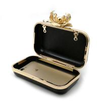 China Unique Flower Nob Light Gold Box Clutch Frame Iron Frame for sale