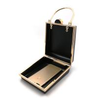 China Easy Open Simple Metal Clasp Box Clutch Frame With Handle for sale