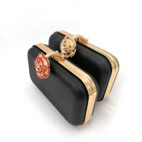 China Metal Box Clutch Frame 18x10.5cm Stone Flower Bunch for Handmade Purses for sale