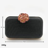 China Metal Box Clutch Frame 18x10.5cm Stone Flower Bunch for Handmade Purses for sale