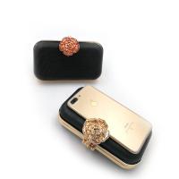 China Metal Box Clutch Frame 18x10.5cm Stone Flower Bunch for Handmade Purses for sale