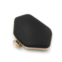 China Simple Clasp With Diamond Hexagon Shape Iron Box Clutch Frame for sale