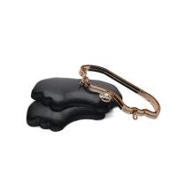 China Zinc Alloy Round Button With Stone Irregular Shape Box Clutch Frame for sale