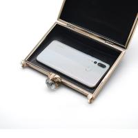 China Customized Simple Rose Gold Metal Clutch Purse Frame 18*12*6cm for sale