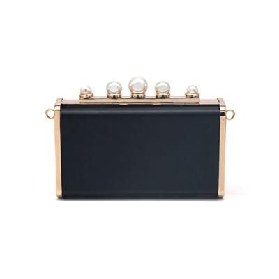China ODM Imitation Pearl Clasp Clamshell Clutch Frame 22.5cm*11.5cm for sale