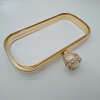 China Ring Closure Clamshell Clutch Frame 190x98mm with Chain Loops for Bag Making for sale