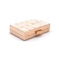 China Square Closure Beige Acrylic Gold Purse Frame 17x12cm for sale