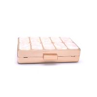 China Square Closure Beige Acrylic Gold Purse Frame 17x12cm for sale