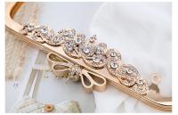 China Gold Bowknot Purse Clutch Frame 205mm x 75mm Iron Zinc Alloy for Wedding Bag Making for sale