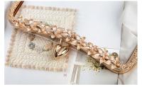 China Chili Shape Closure Flower Purse Clutch Frames With Stone for sale