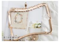 China Chili Shape Closure Flower Purse Clutch Frames With Stone for sale