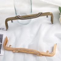 China Antique Flower Metal Purse Frame 18x6cm for Women Handbag Clutch Gold for sale