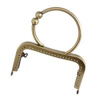 China Two Ball Closure Antique Brass Purse Frame 152g for sale