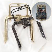 China Double Handle Antique Brass Purse Frame Lady Wallet Frame for sale