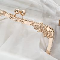 China Ball Clasp Two Peacock Gold Purse Clasp Frames 21*11cm for sale
