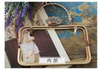 China Antique Pinhole Wallet Bag Frame Sector Clasp 20.5x6.5cm Zinc Alloy Black for sale