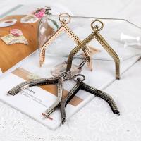 China Antique Brass Kiss Lock Purse Frame 8x8 cm Pinhole Coin Purse Clutch Frame for sale