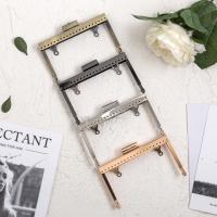 China 9*8cm Square Closure Black Metal Purse Frame With Loops for sale