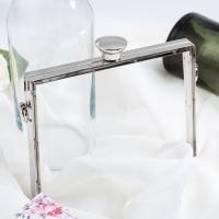 China Zinc Alloy Round Clasp Silver Purse Clutch Frames for sale